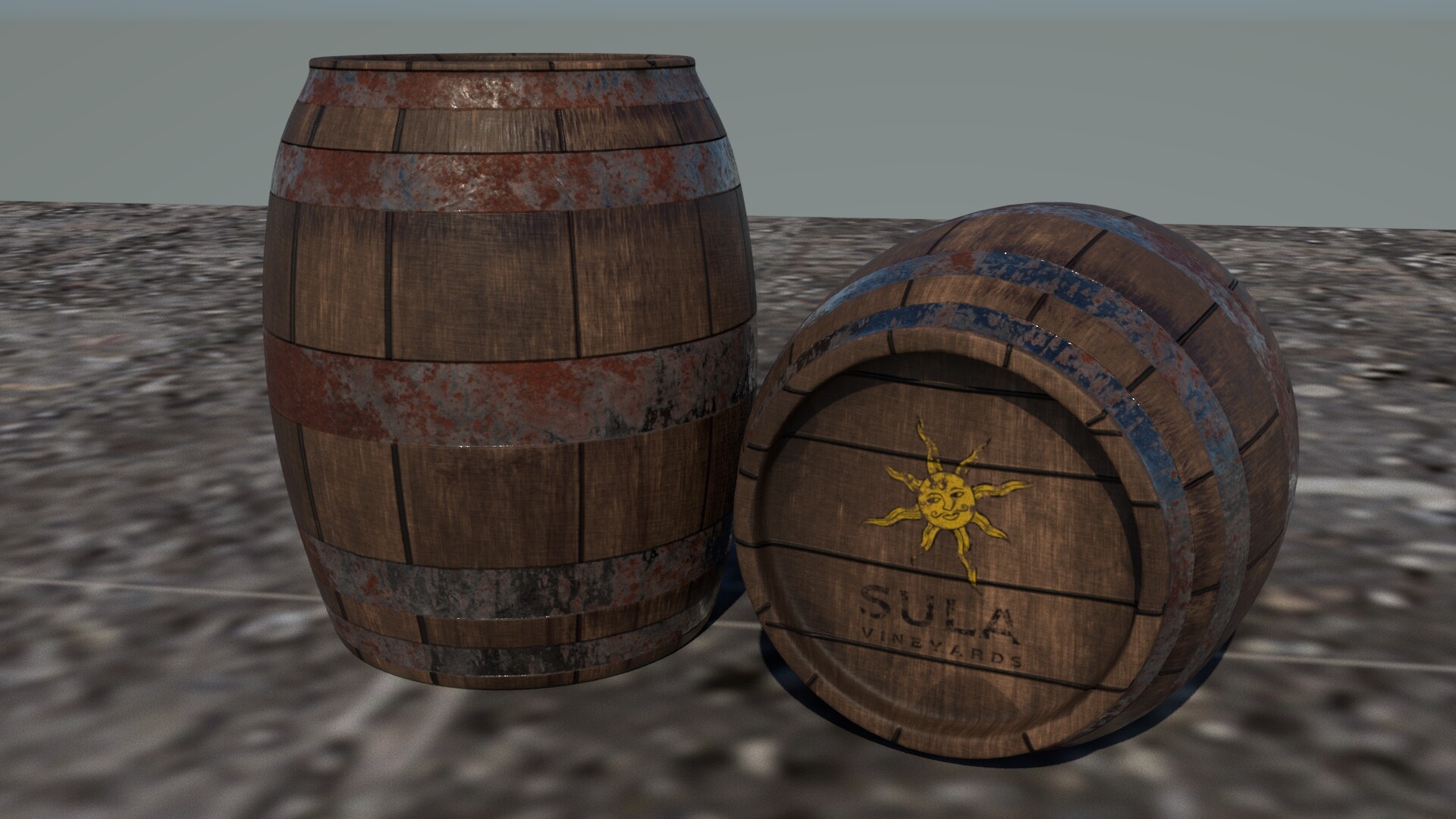 ArtStation - Rustic_Wine_Barrel