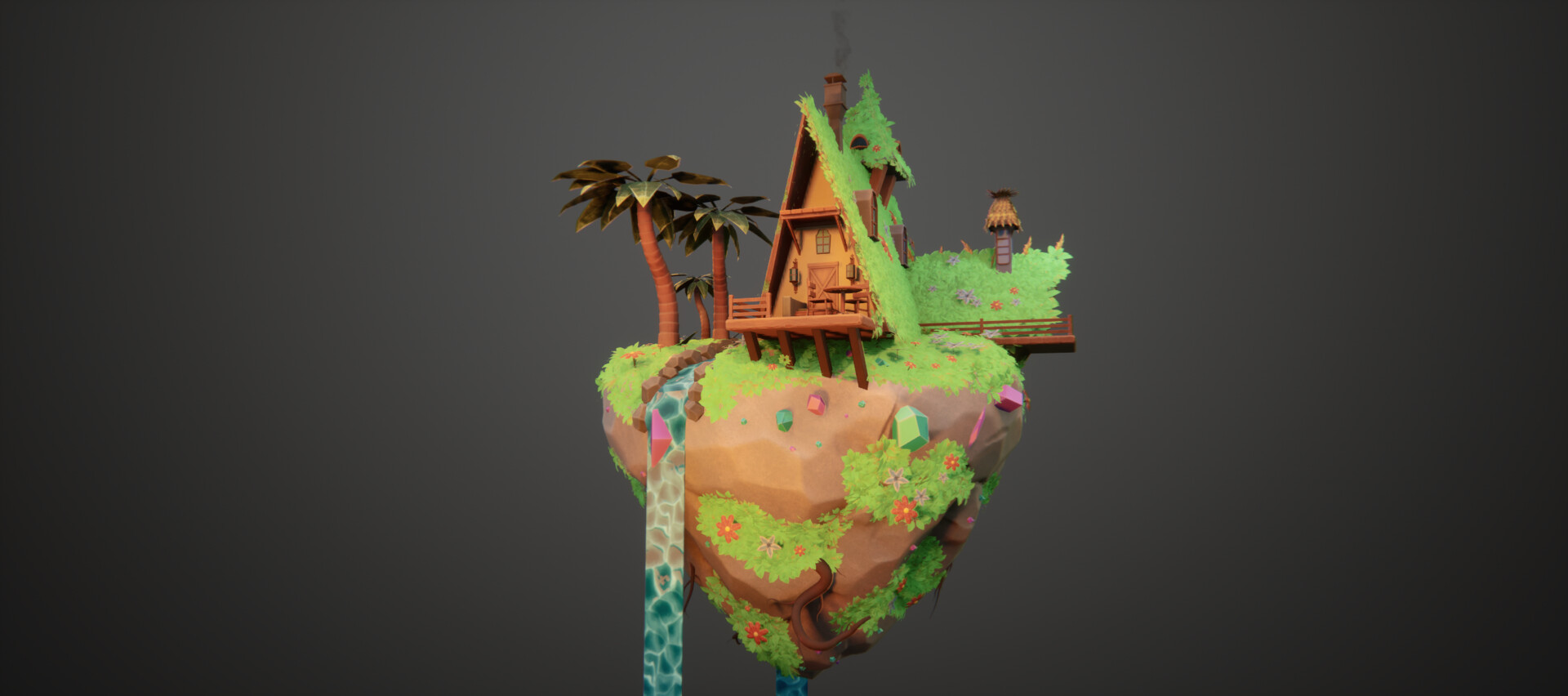 ArtStation - Stylized Paradise | Floating Island