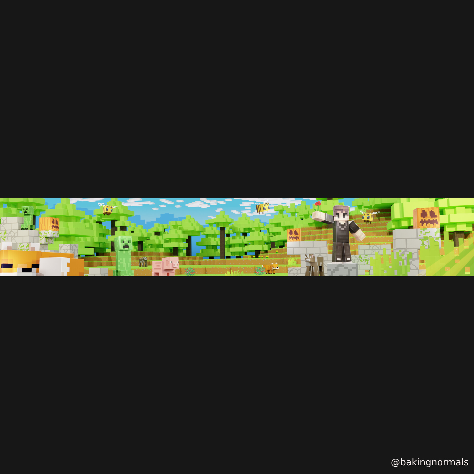 ArtStation - Minecraft sunny day banner