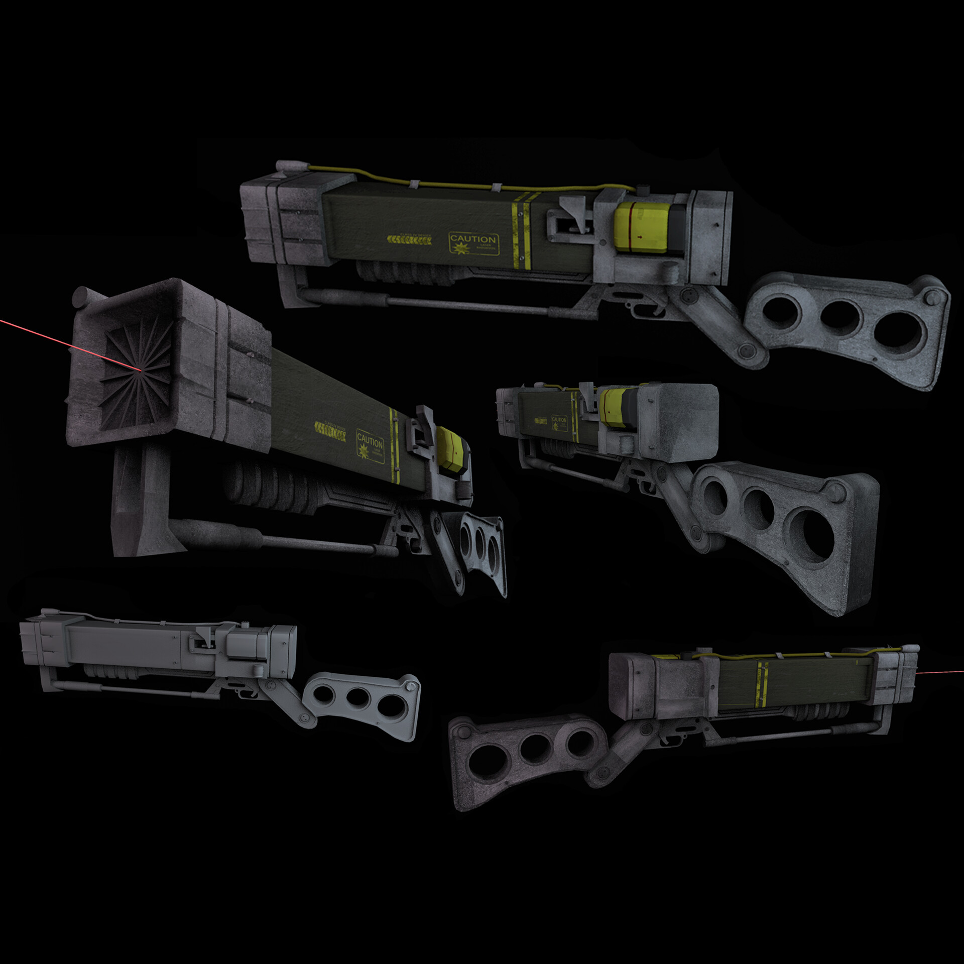 ArtStation - AER9 Laser Rifle