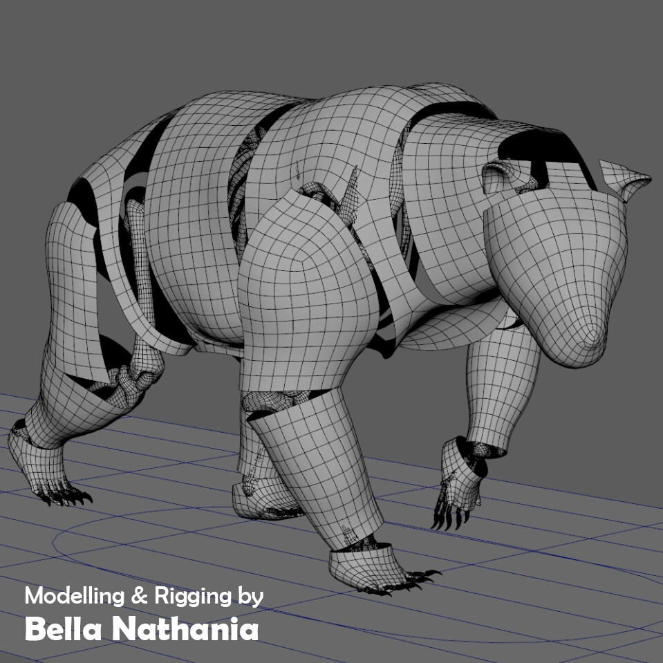 ArtStation - Grizzly Bear: Walk Cycle Animation