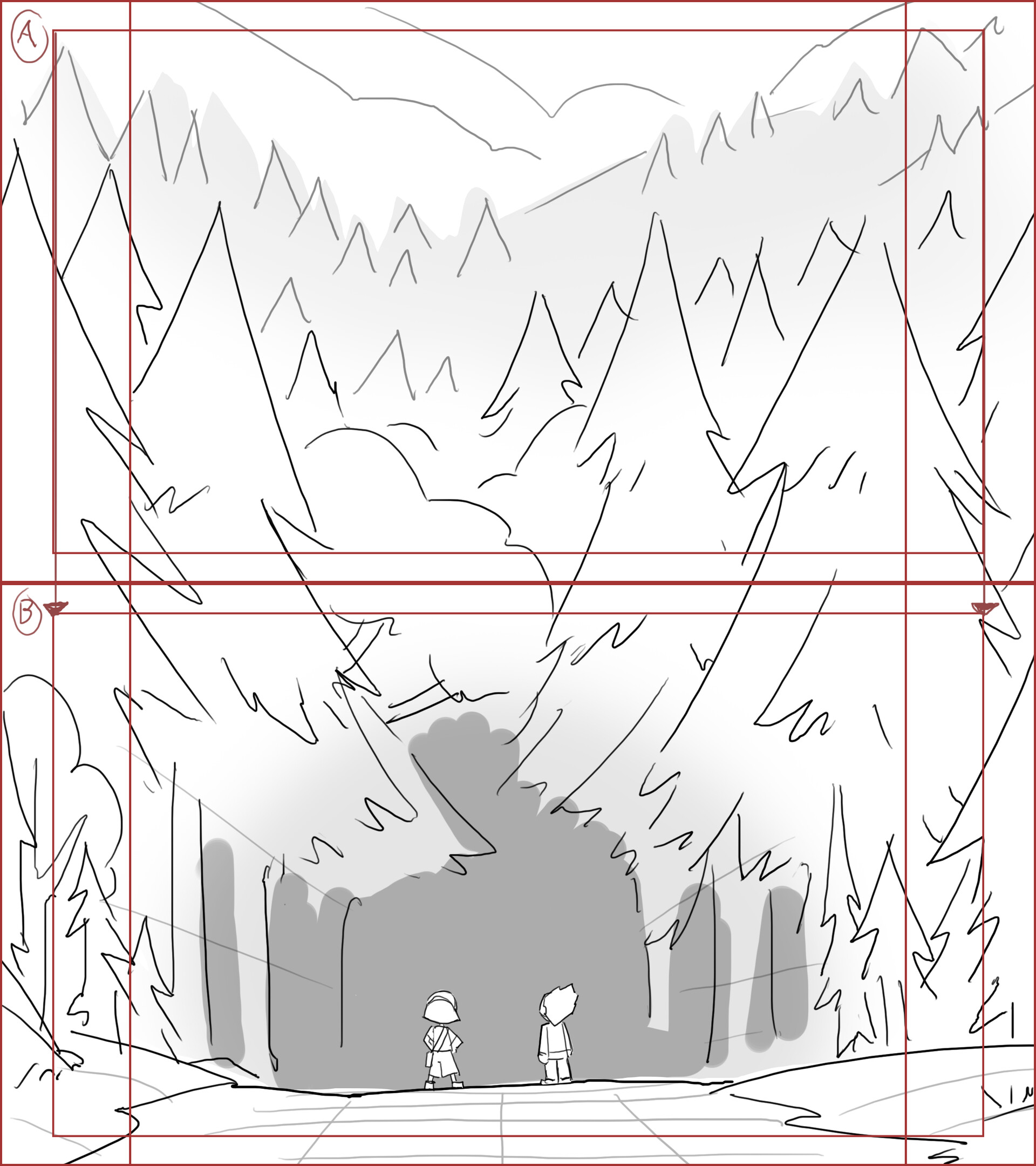 ArtStation - Storyboard Project - In the Farside Woods