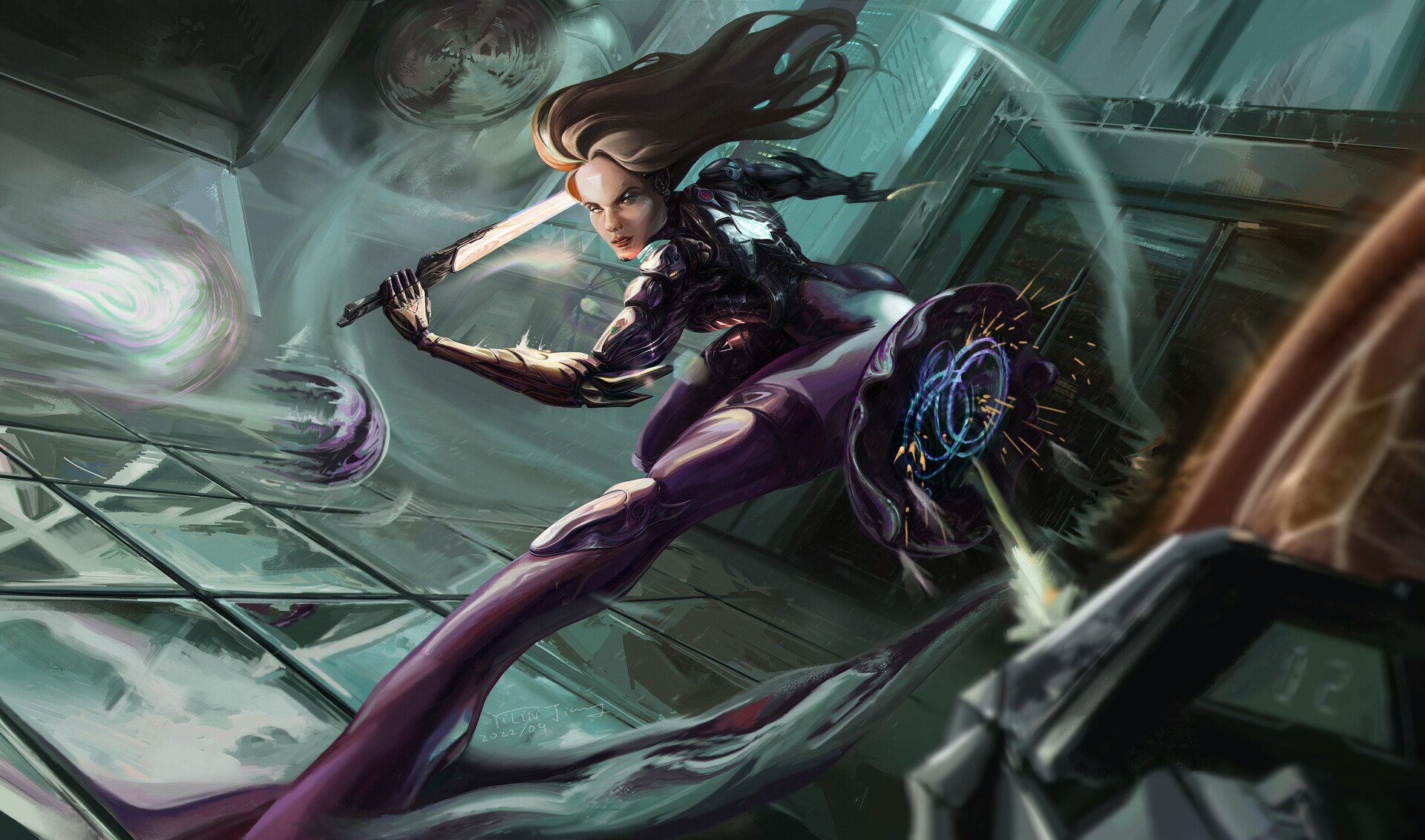 ArtStation - Illustration: Cyber Fight