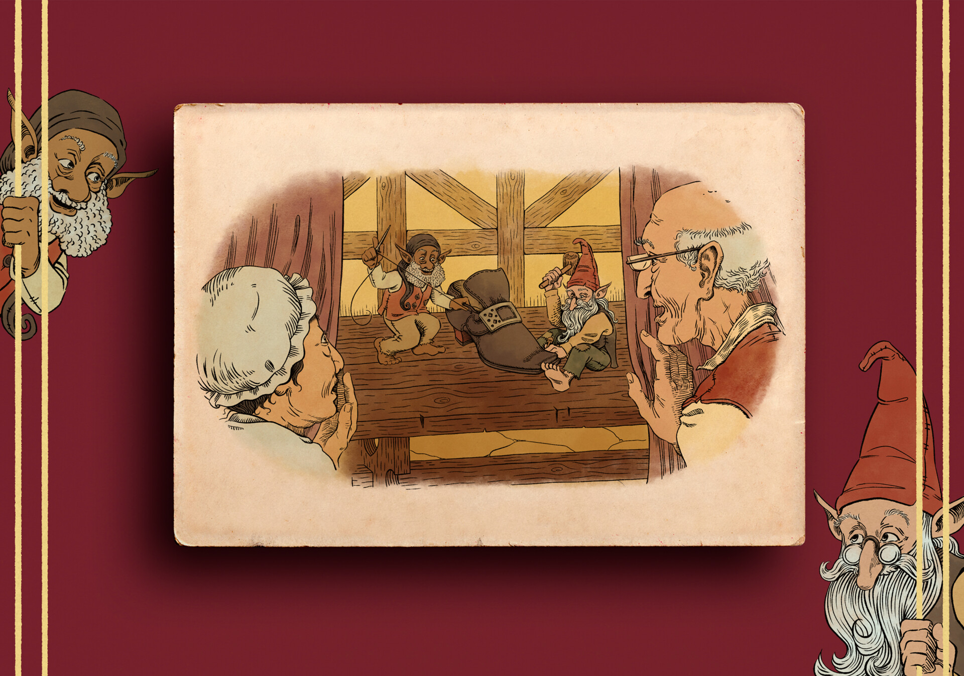 ArtStation - The Elves and the Shoemaker - Storybook Illustration