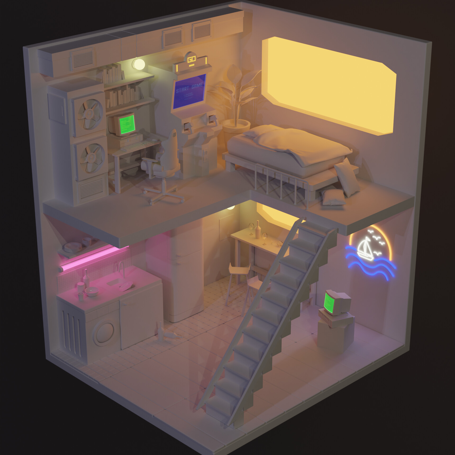 ArtStation - Room (copy practice)