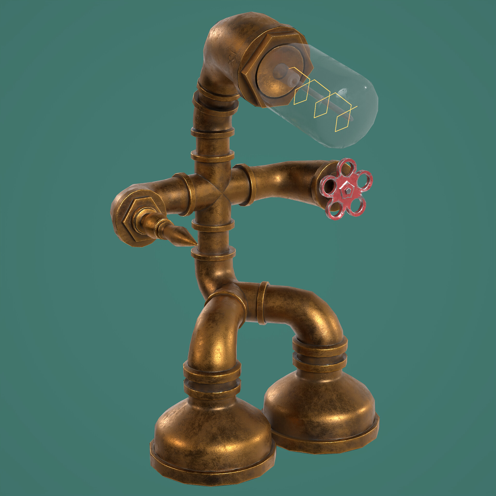 ArtStation - Steampunk Robot Lamp