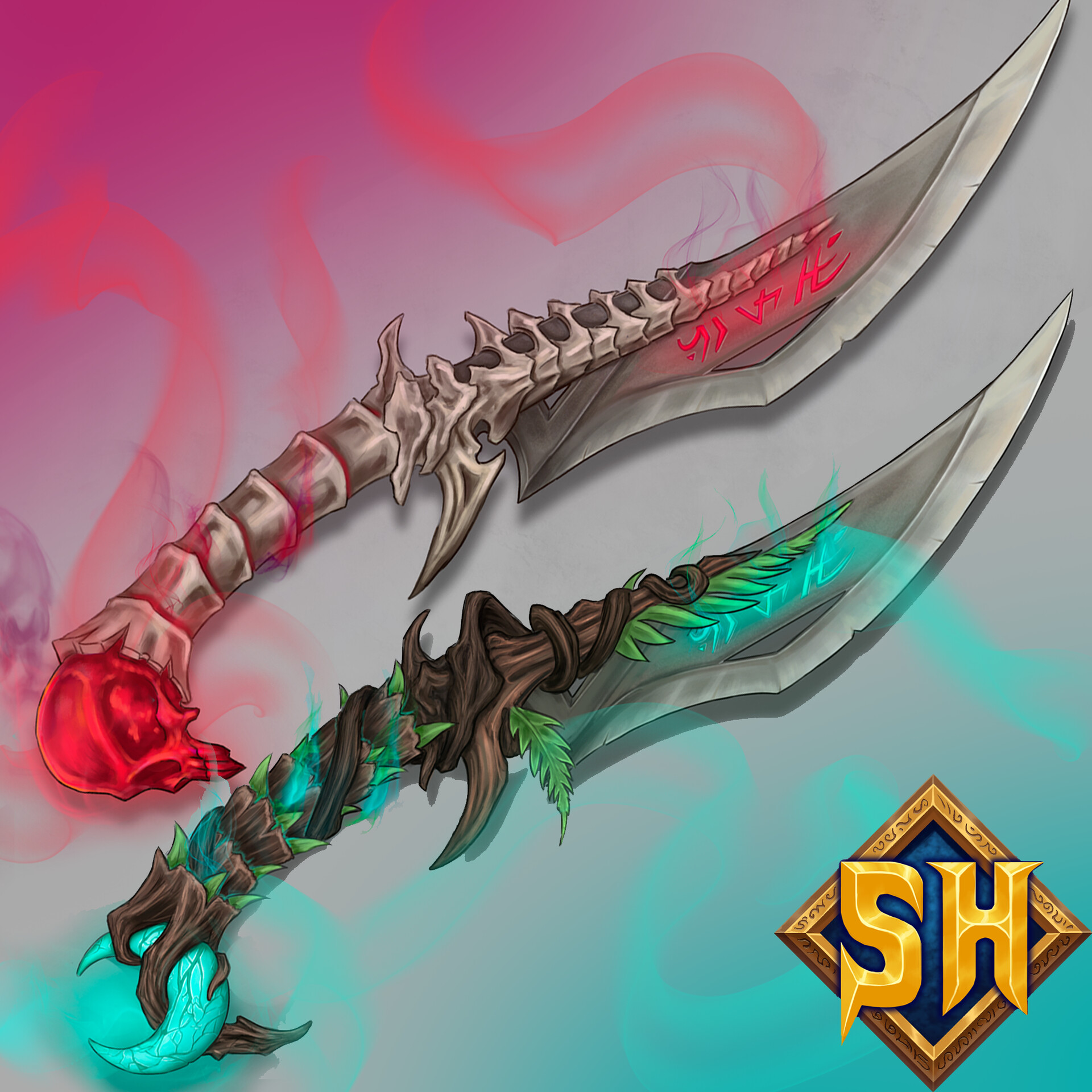 ArtStation - The Bone Hands Legendary Daggers