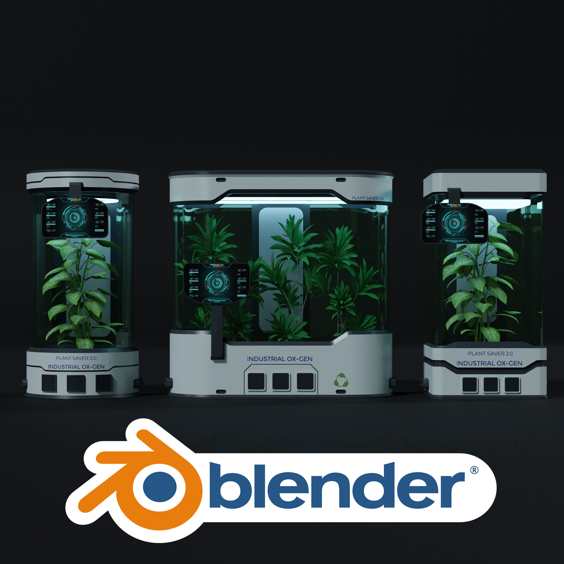 ArtStation - 3D Blender - Sci-Fi Bio Lab Assests