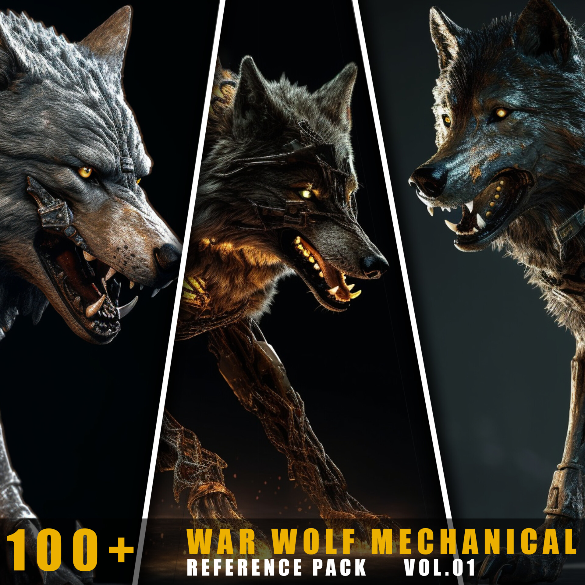 ArtStation - 100+ War Wolf Mechanical - References Pack | Vol.01