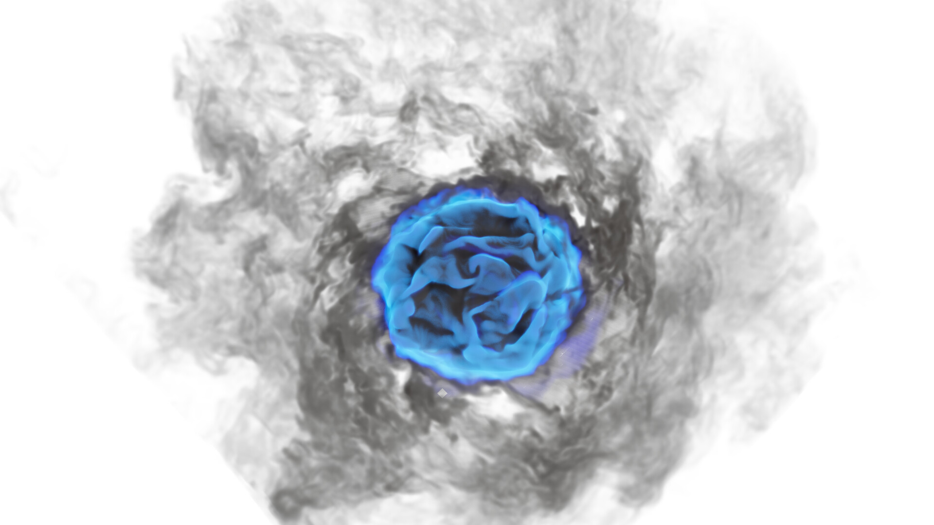 ArtStation - Blue Fire Shockwave FX with EmberGen FX