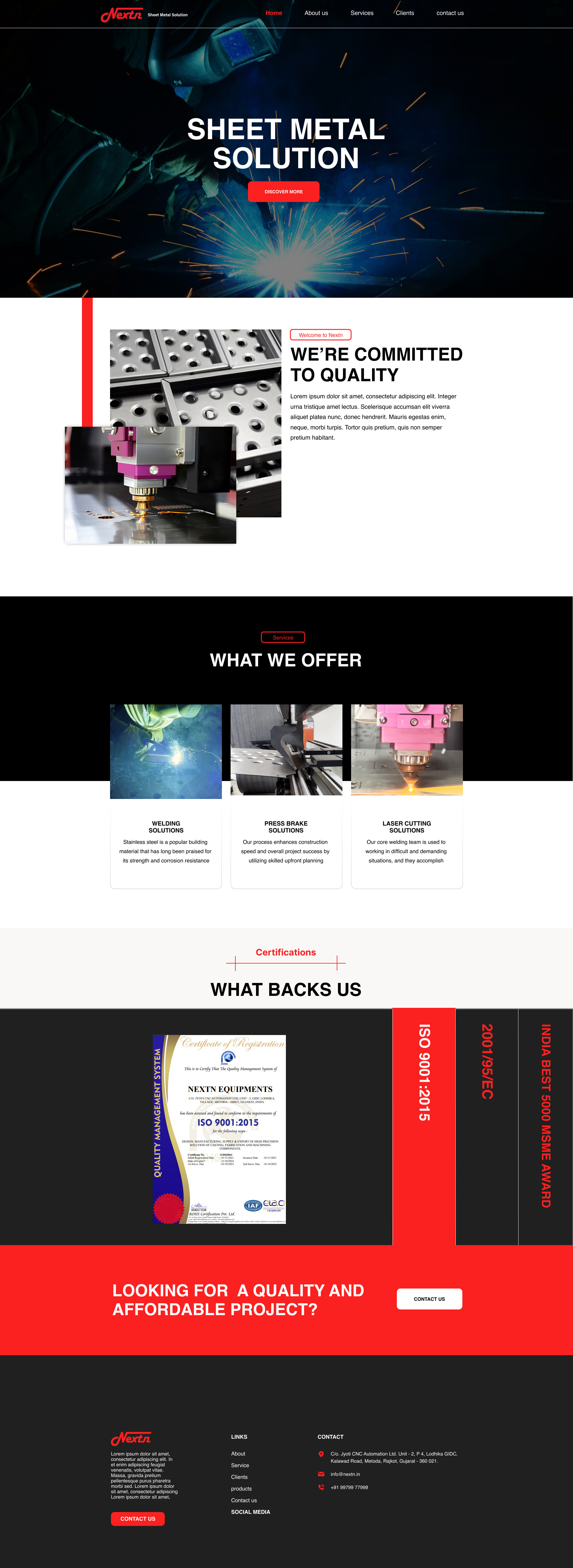 ArtStation - Industrial Website Design / UI/UX Design