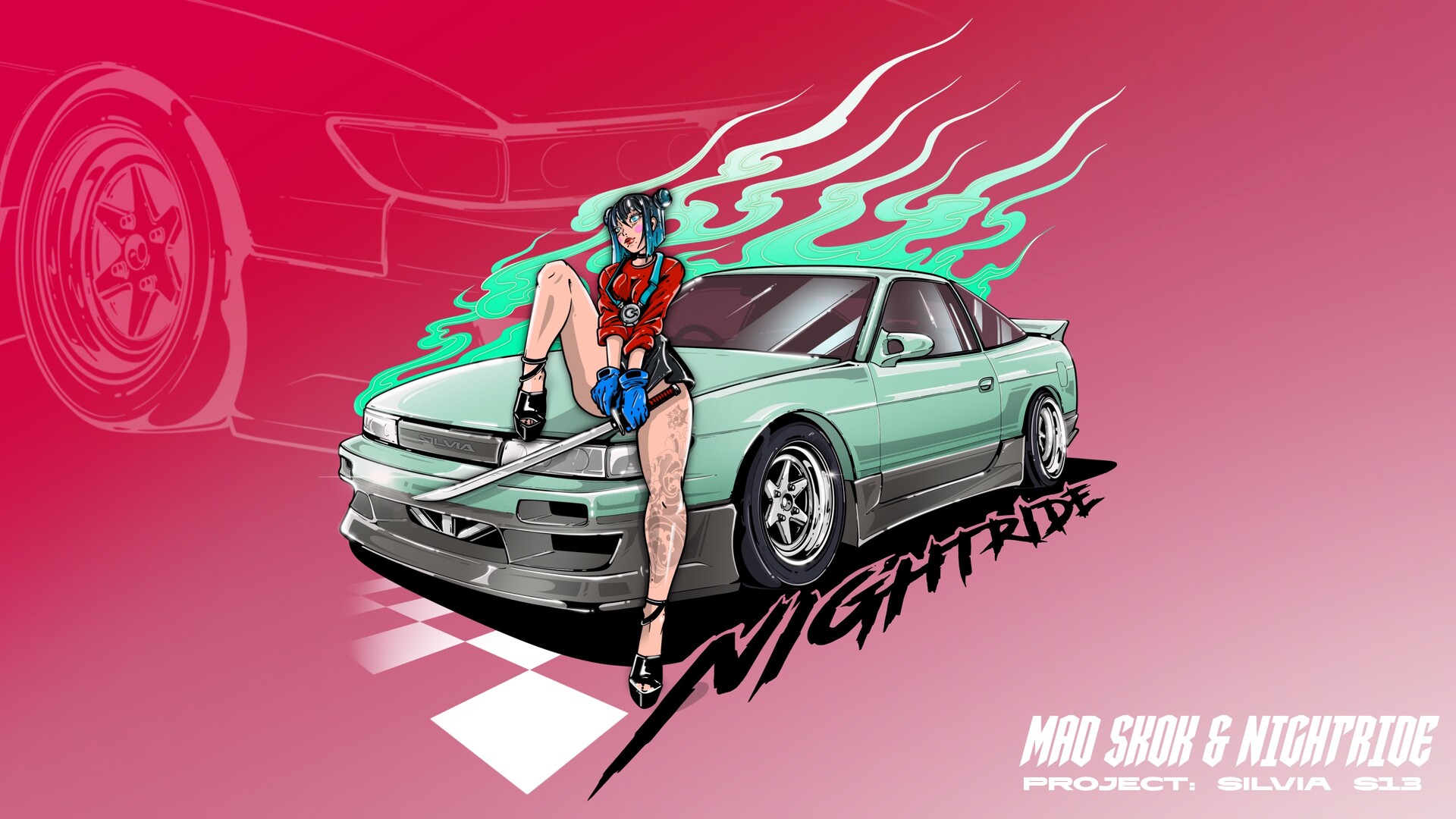 ArtStation - NightRide Geisha S13