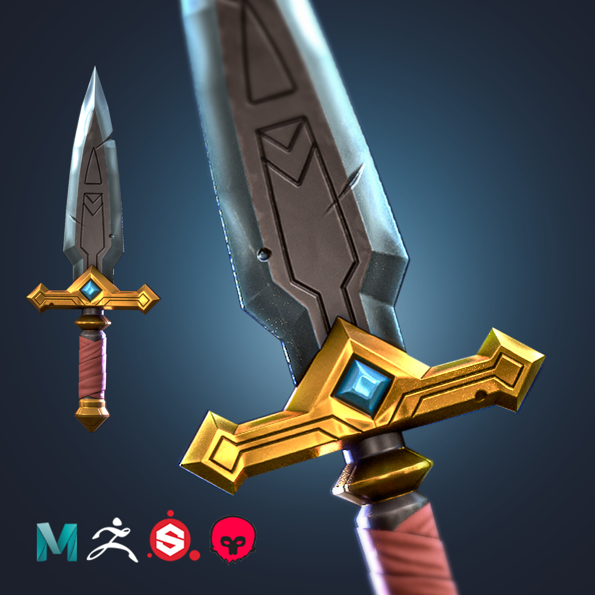 ArtStation - - Stylized Dagger
