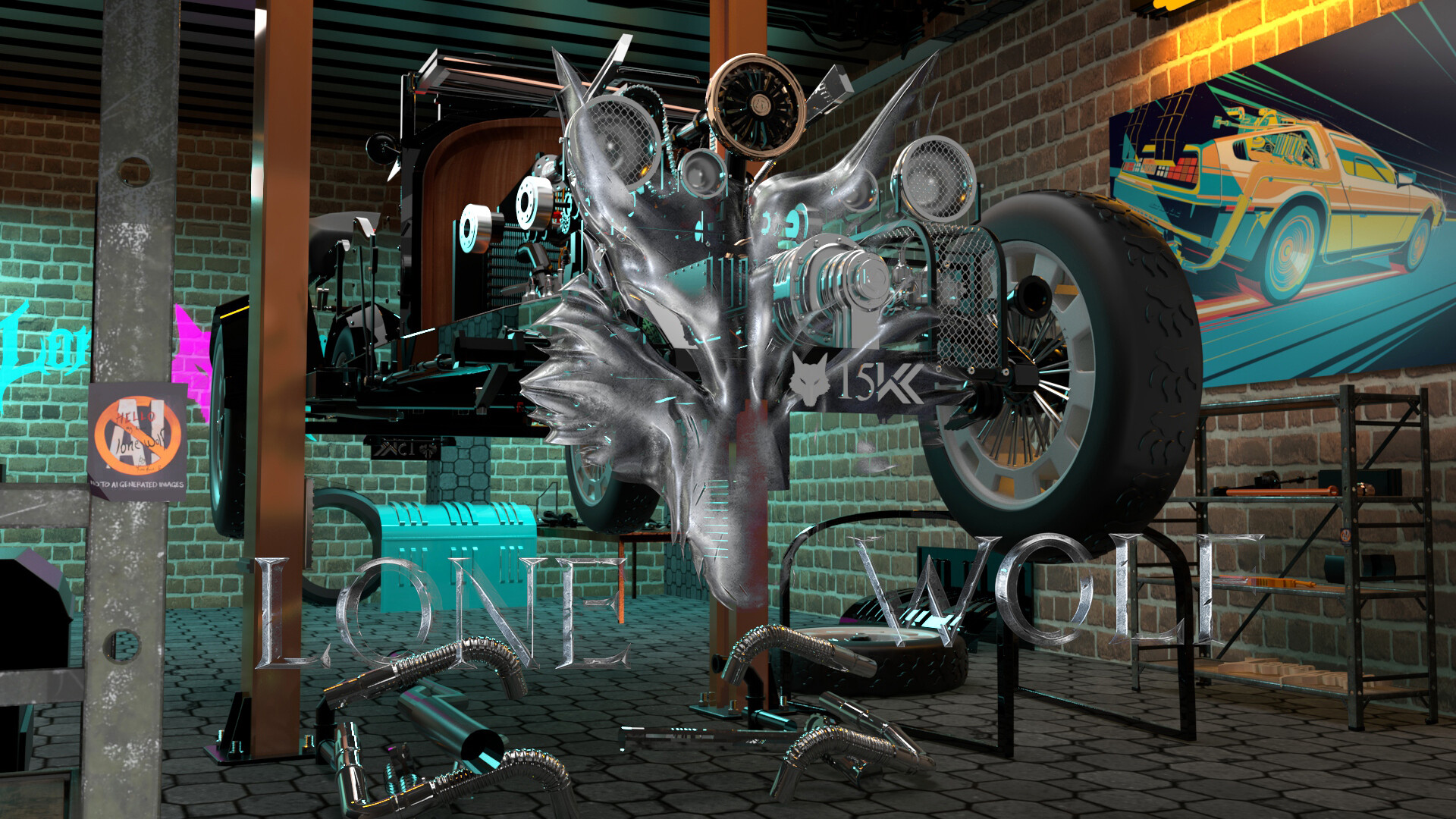 ArtStation - VINTAGR - CAR LONE WOLF 3D- VEHICLE - SET DESIGN