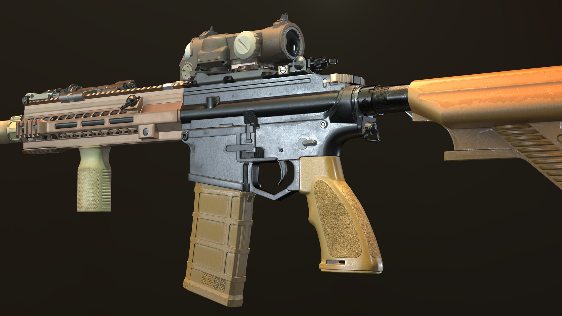 ArtStation - H&K 416 a5. First full riffle.