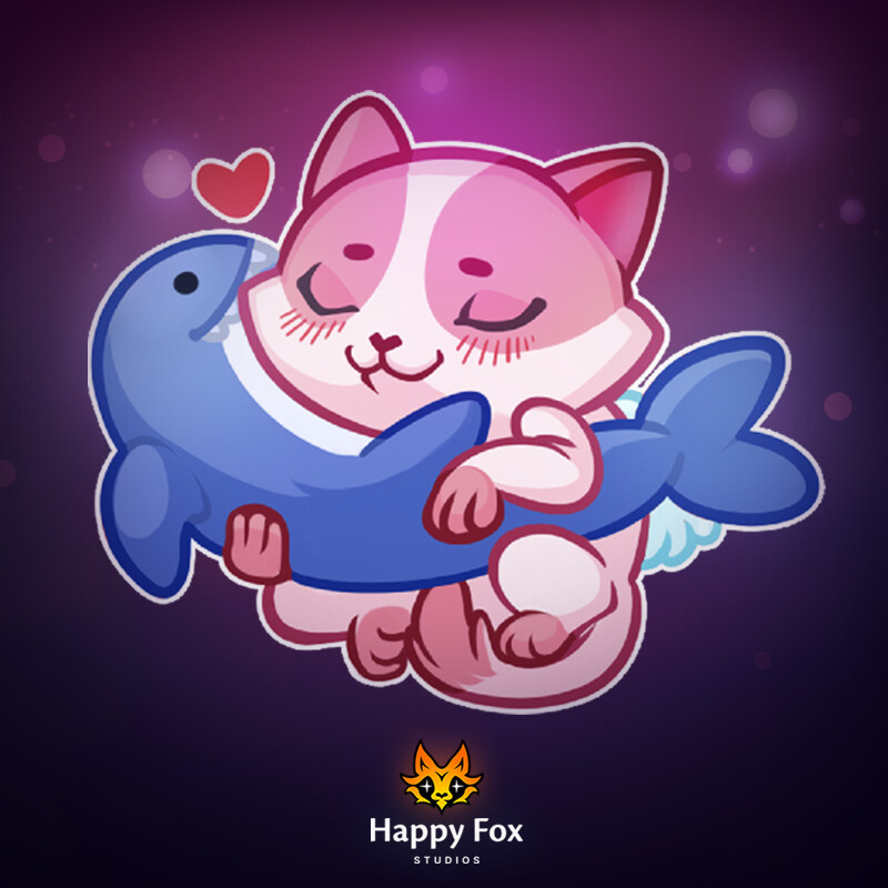 ArtStation - Stickers — Cat Love