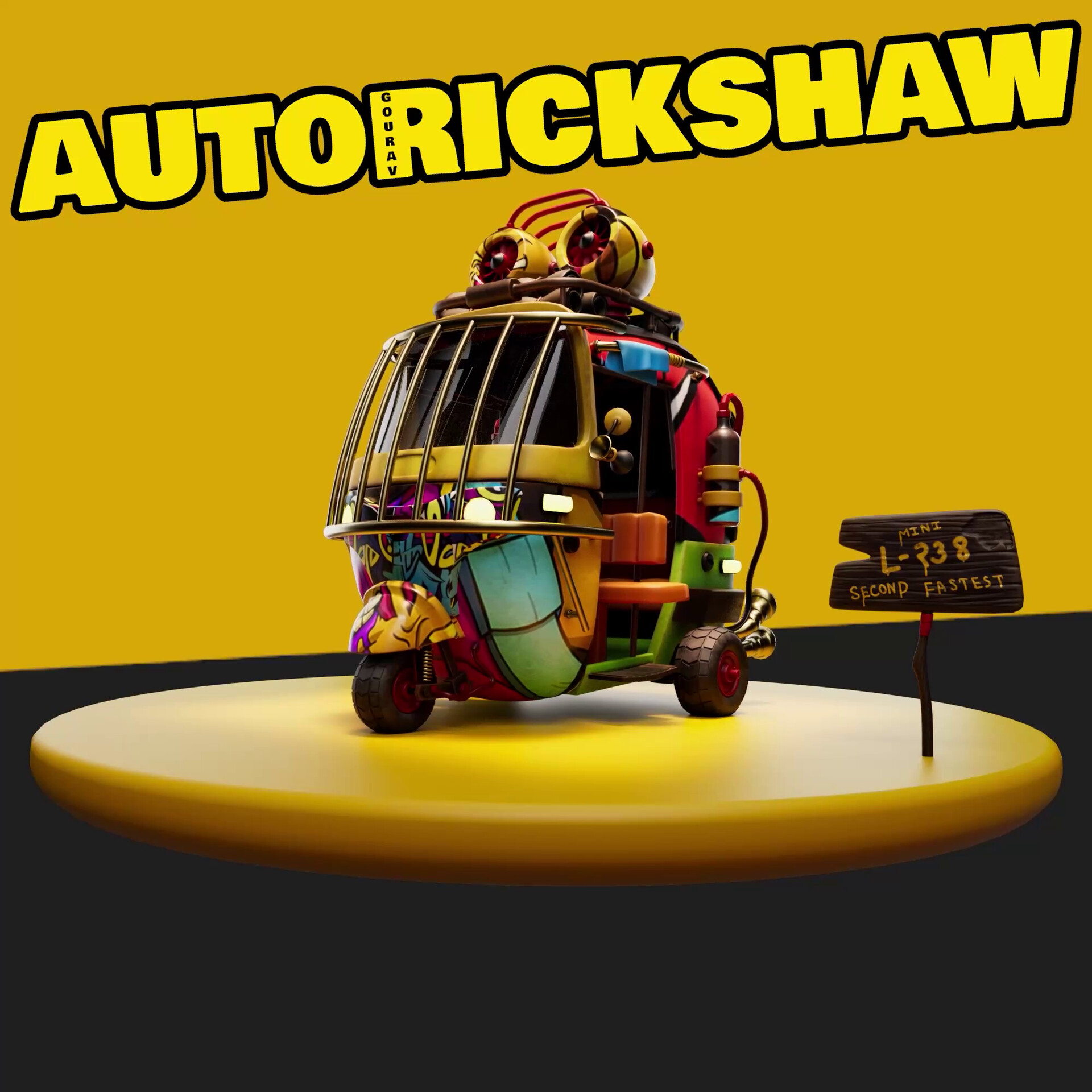 ArtStation - Stylized Auto Rickshaw