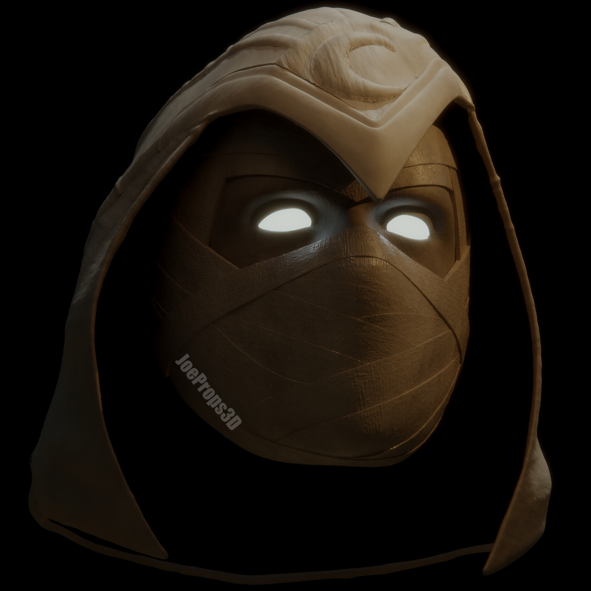 ArtStation - 3D Printable Moon Knight Head Model