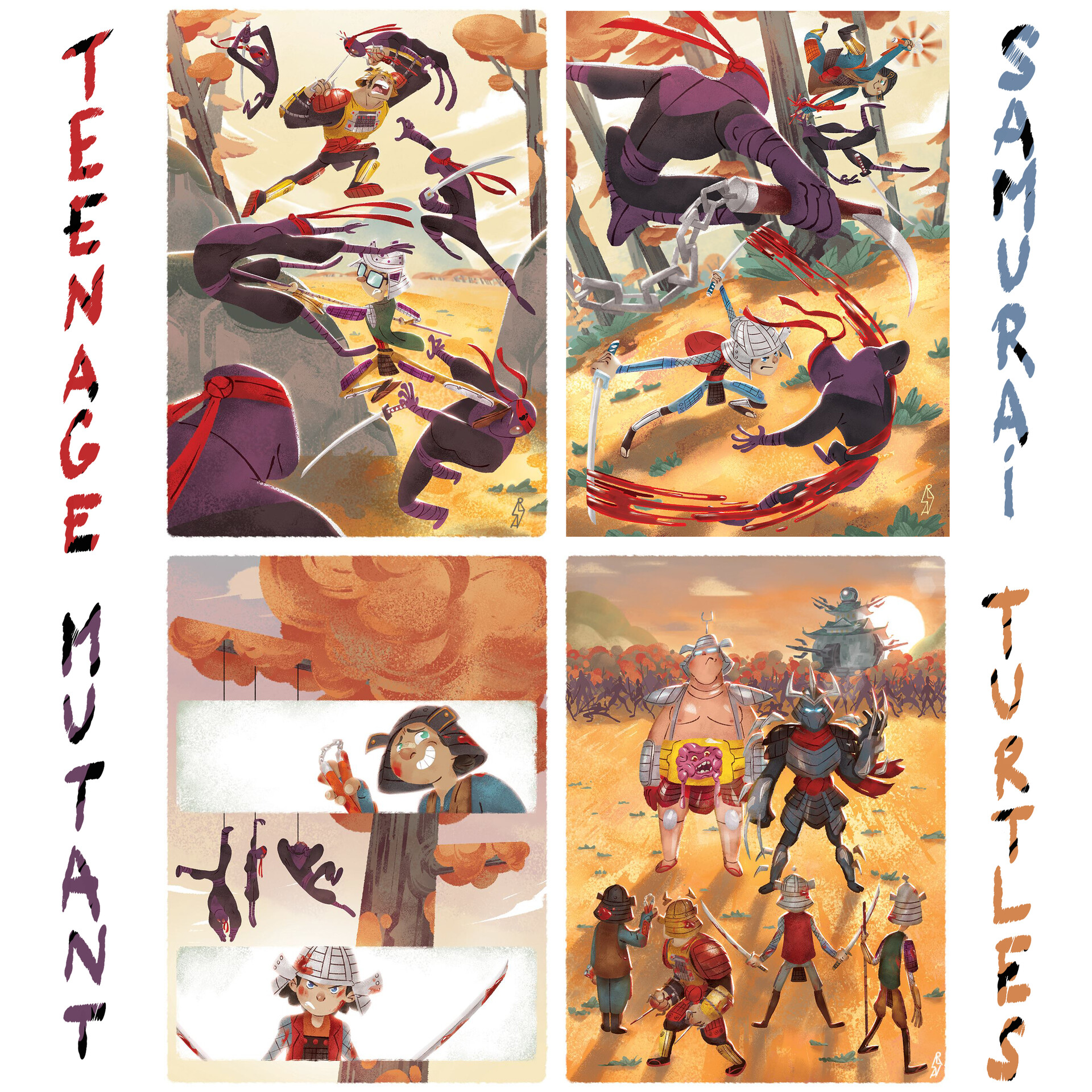 ArtStation - Teenage Mutant Samurai Turtles