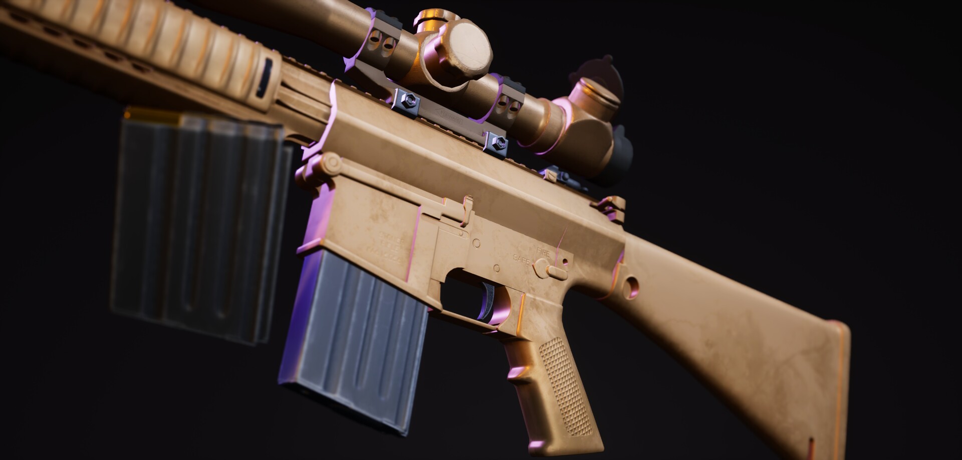 ArtStation - M110 SASS - Marksman Rifle