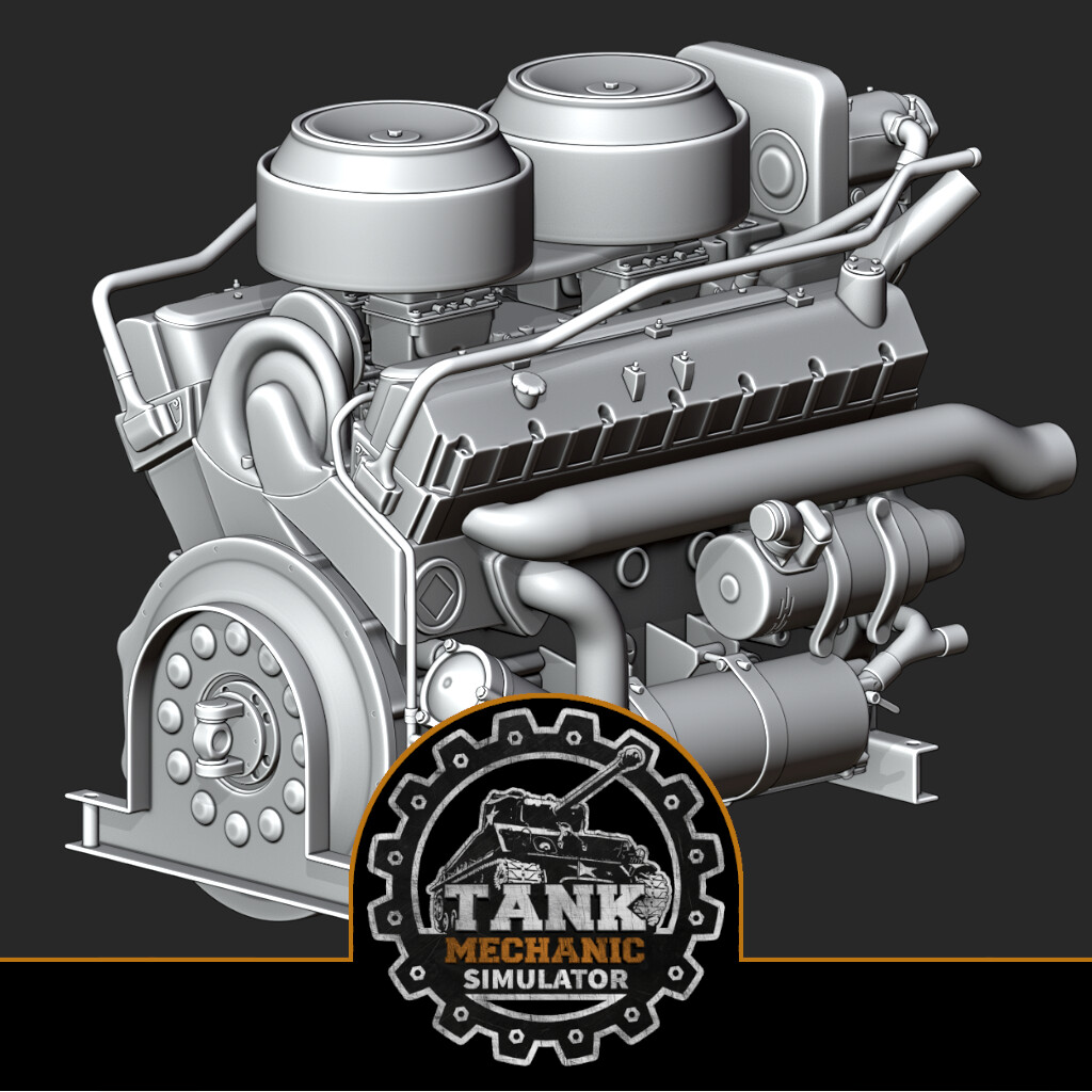 ArtStation - Maybach HL230 P30 - Tank Mechanic Simulator