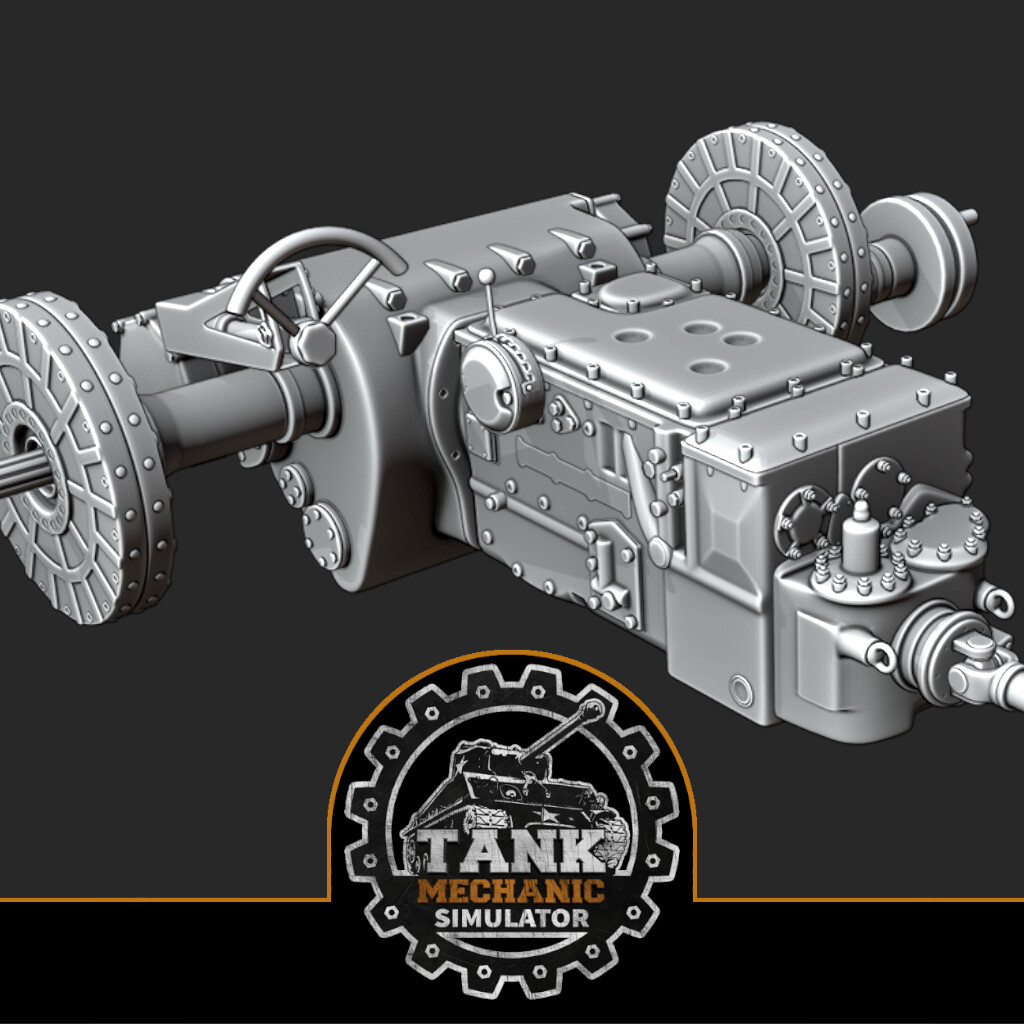ArtStation - Maybach Olvar transmission - Tank Mechanic Simulator