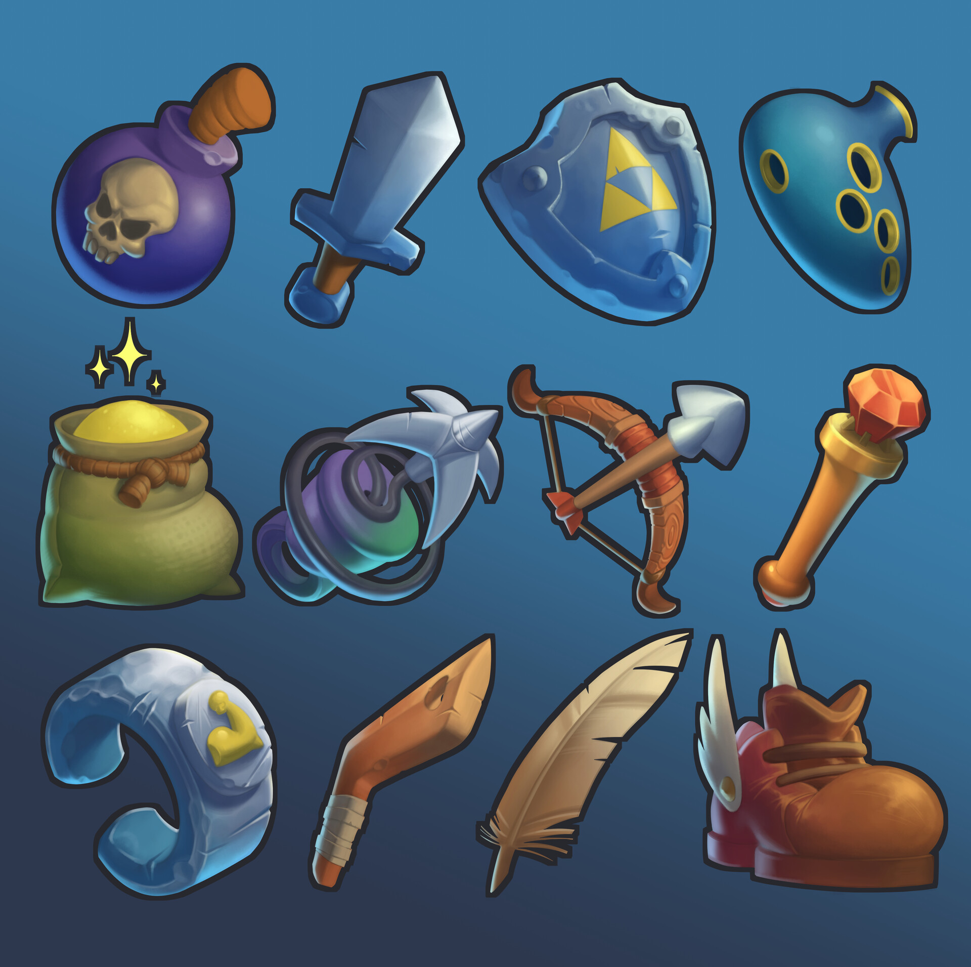 ArtStation - The Legend of Zelda Item Icons