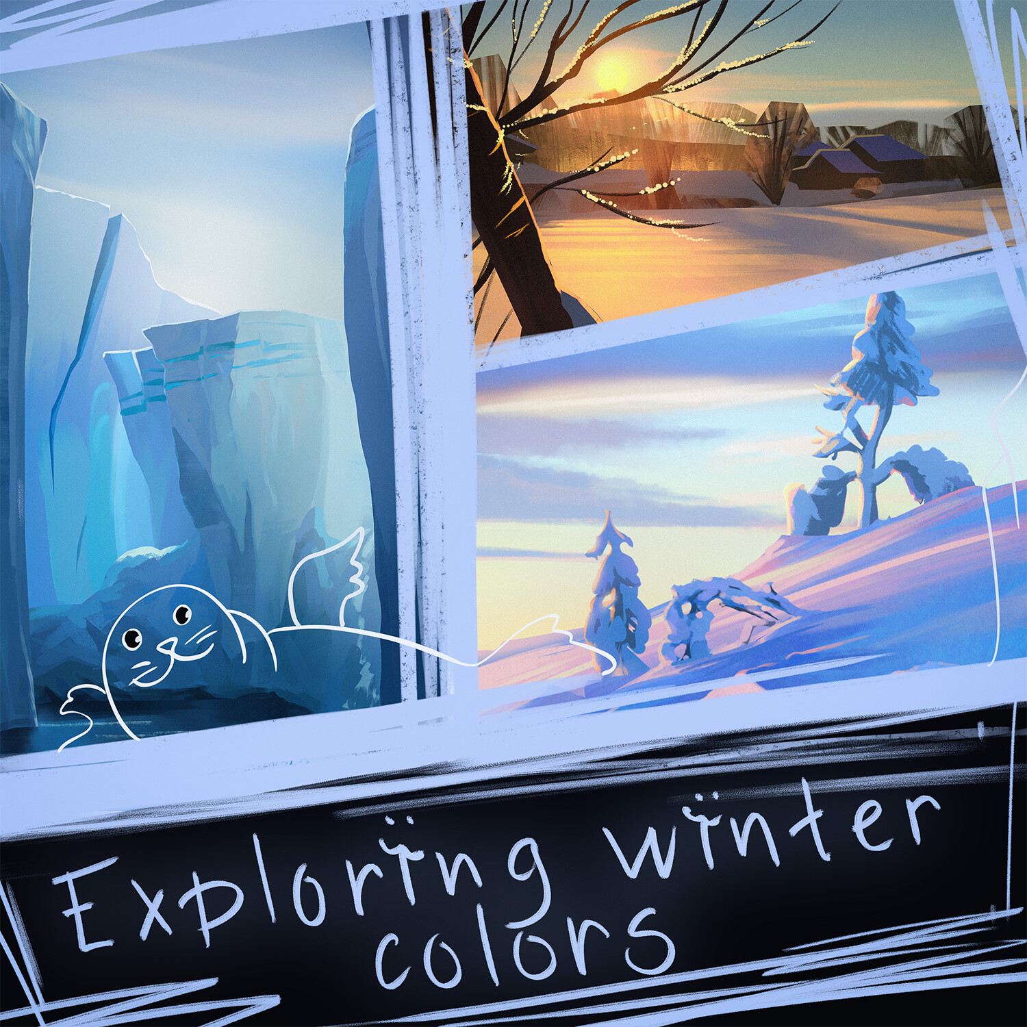 ArtStation - Exploring winter colors