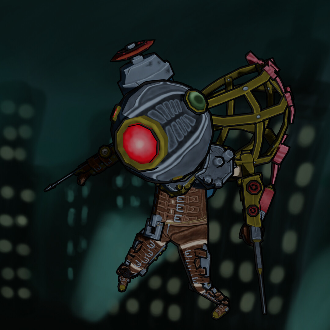 ArtStation - Cartoon Big sister (Bioshock 2)