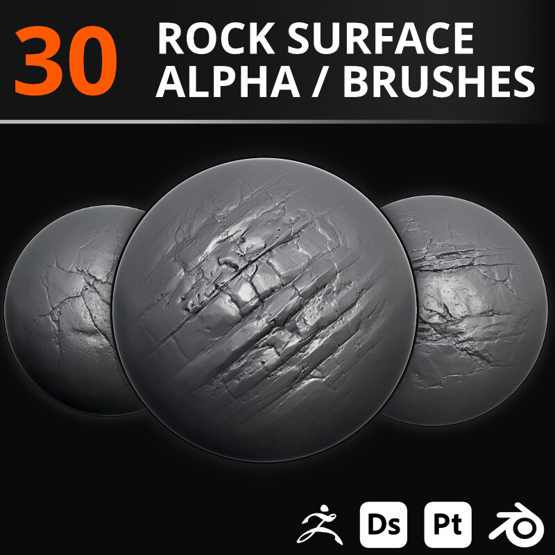 ArtStation - 30 Rock Surface Alpha/Brushes