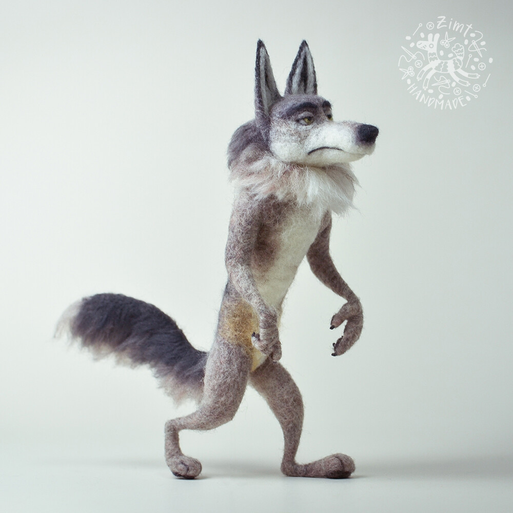 ArtStation - Needle felted Zootopia wolf