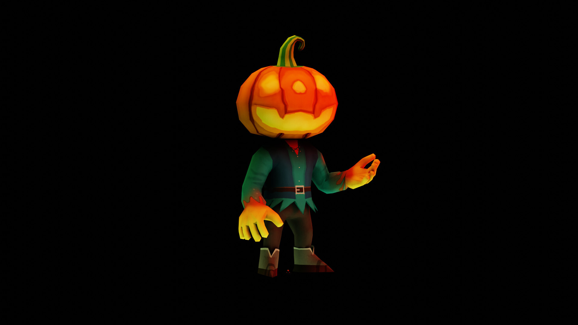 ArtStation - Low poly Jack O' Lantern Mobile Game Character
