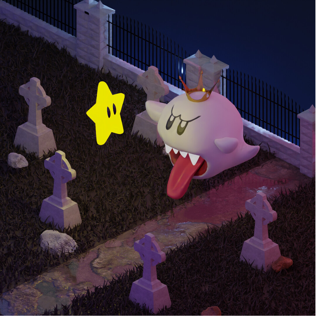 ArtStation - King Boo From Super Mario