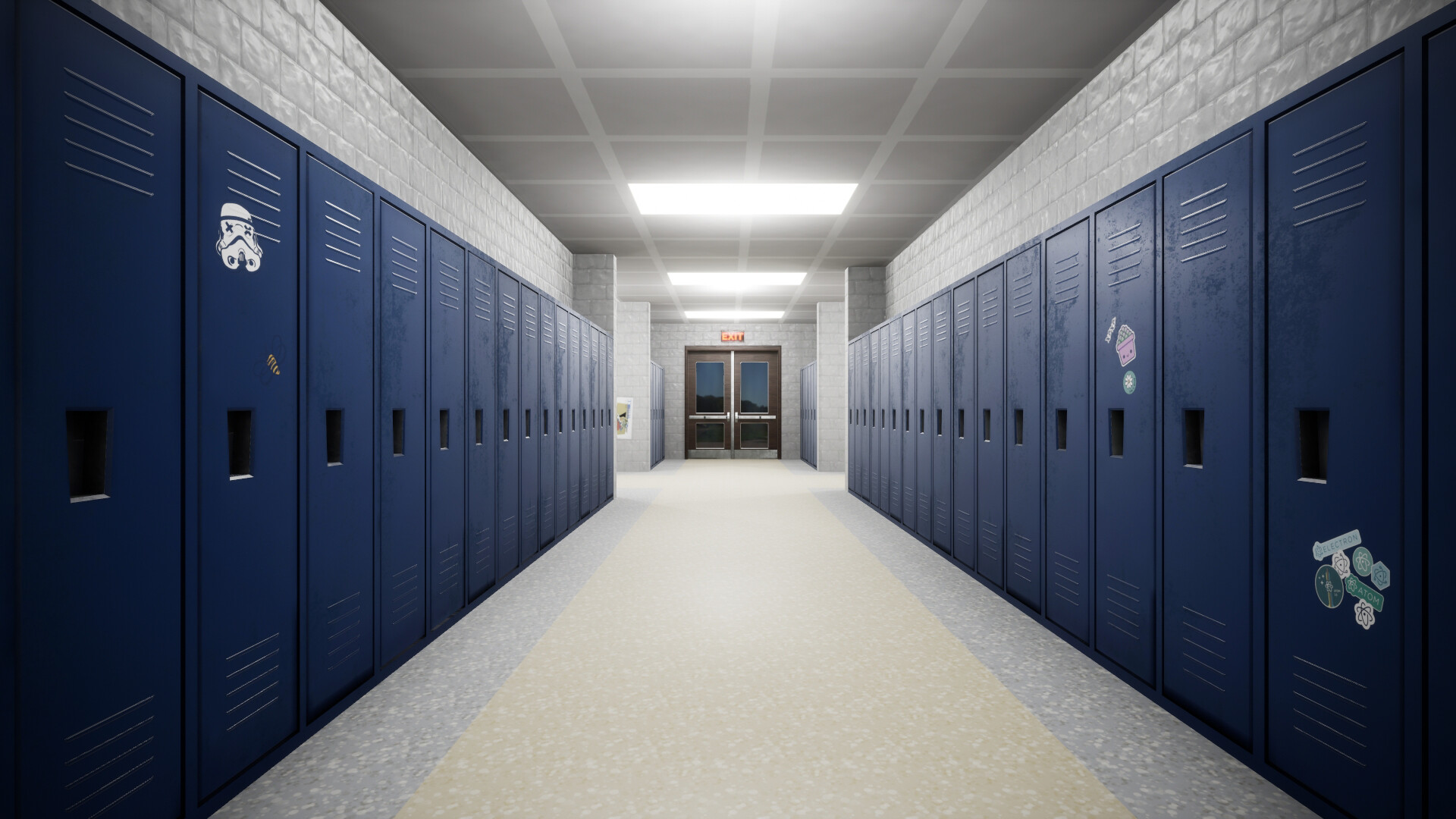 ArtStation - School Hallway