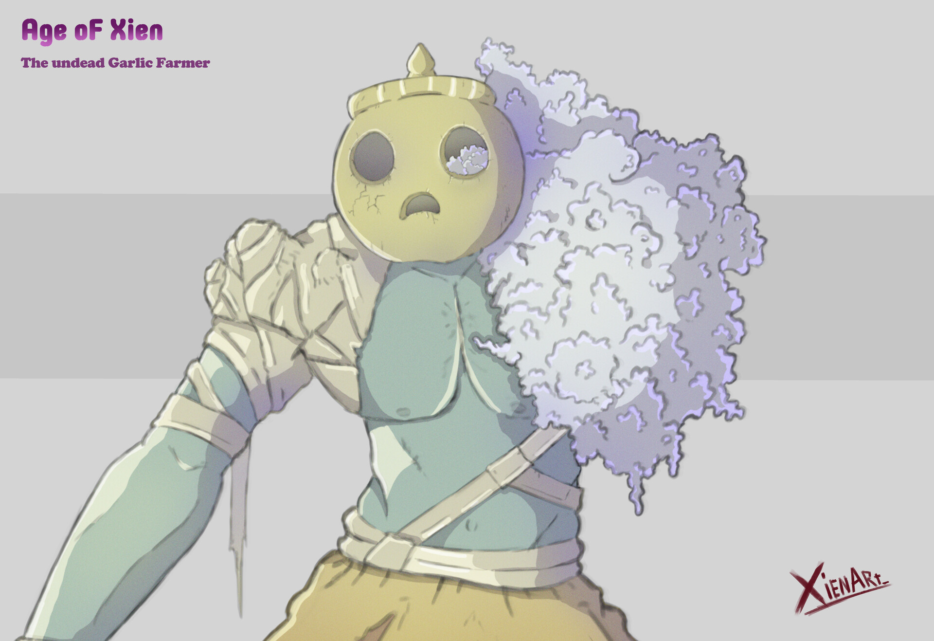 ArtStation - Personal project: Age Of Xien, The Undead Garlic Farmer