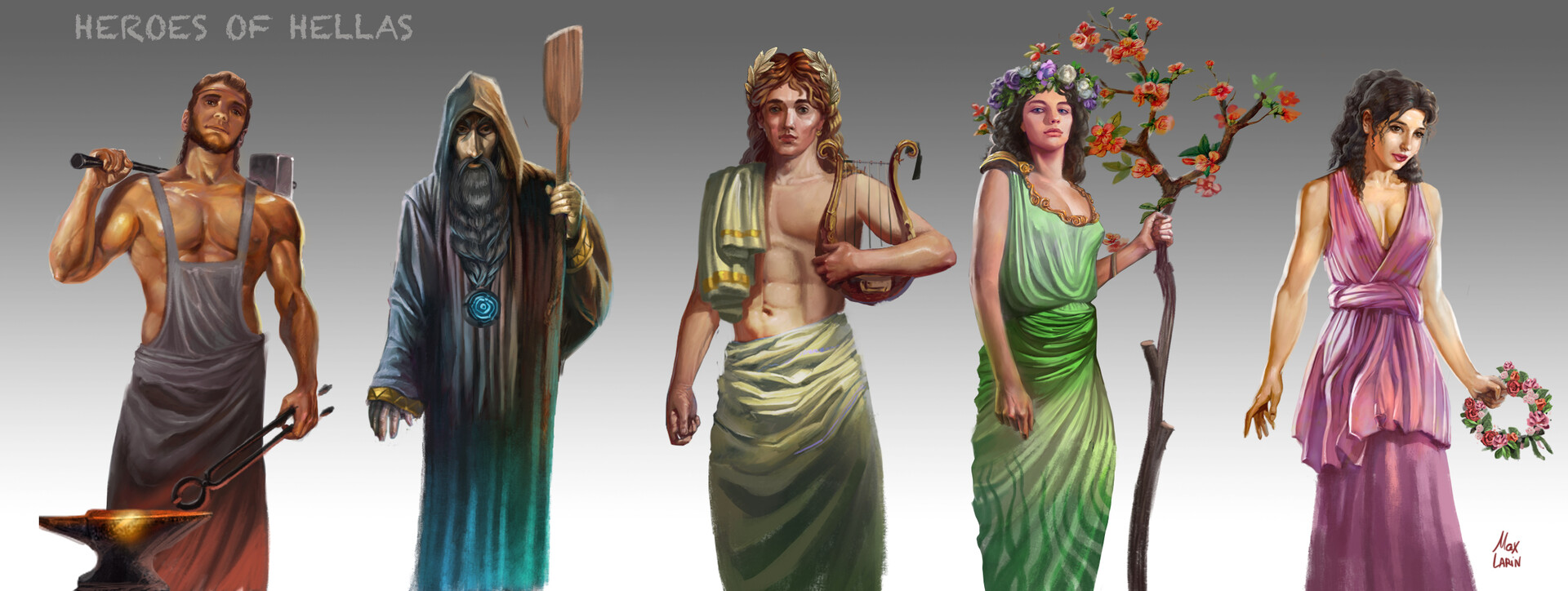 ArtStation - Heroes of Hellas characters.