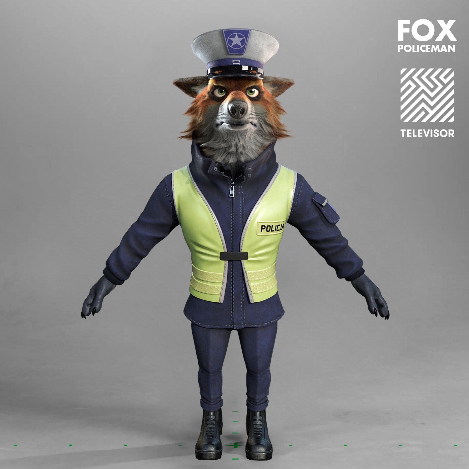 ArtStation - FOX POLICEMAN