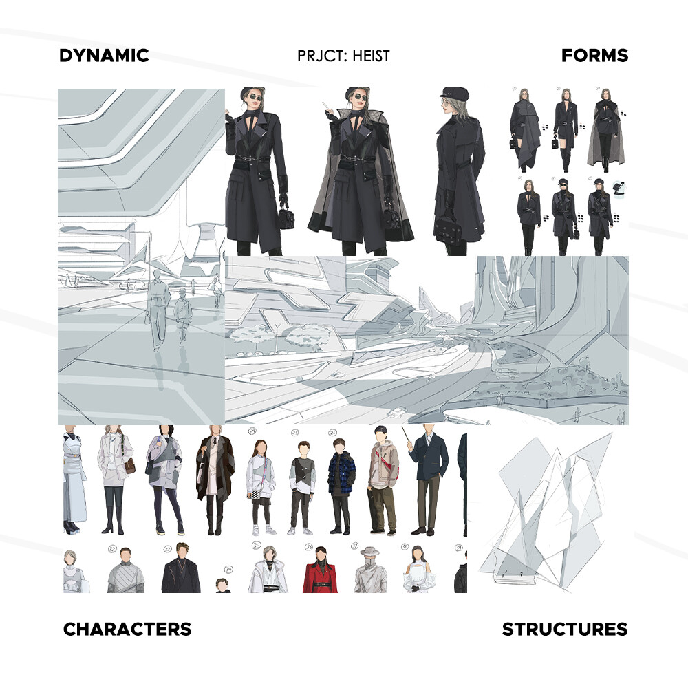 ArtStation - PRJCT: HEIST (Dynamic Forms) PRE-FW23 Deck "Characters ...