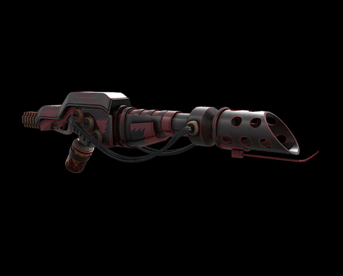 ArtStation - Stylized Flamethrower