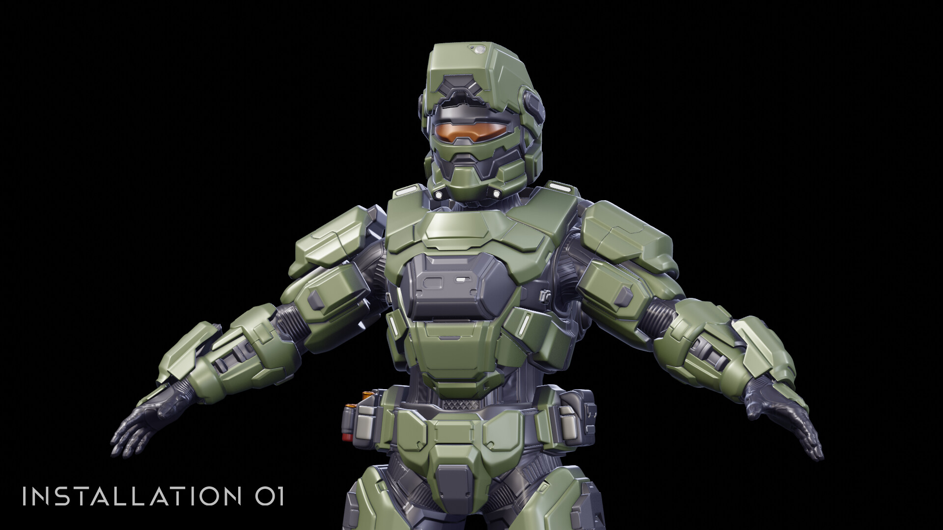 ArtStation - Installation 01 - Spartan GUNGNIR Highpoly & Lowpoly