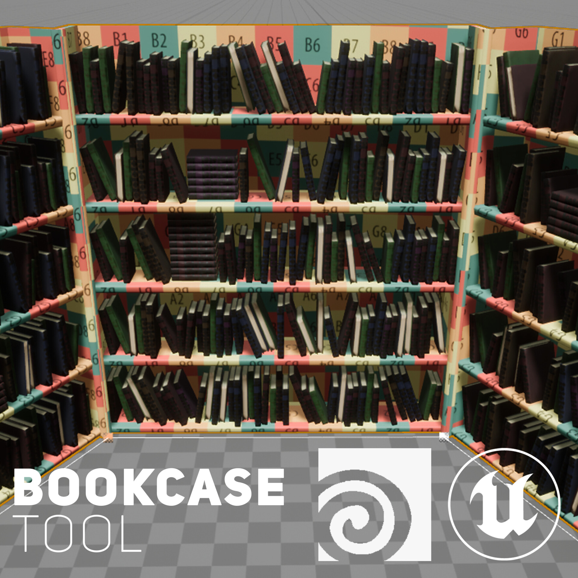 ArtStation - Procedural Bookcase Tool Houdini - Unreal