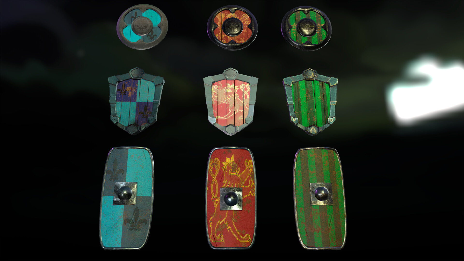 ArtStation - Stylized shields