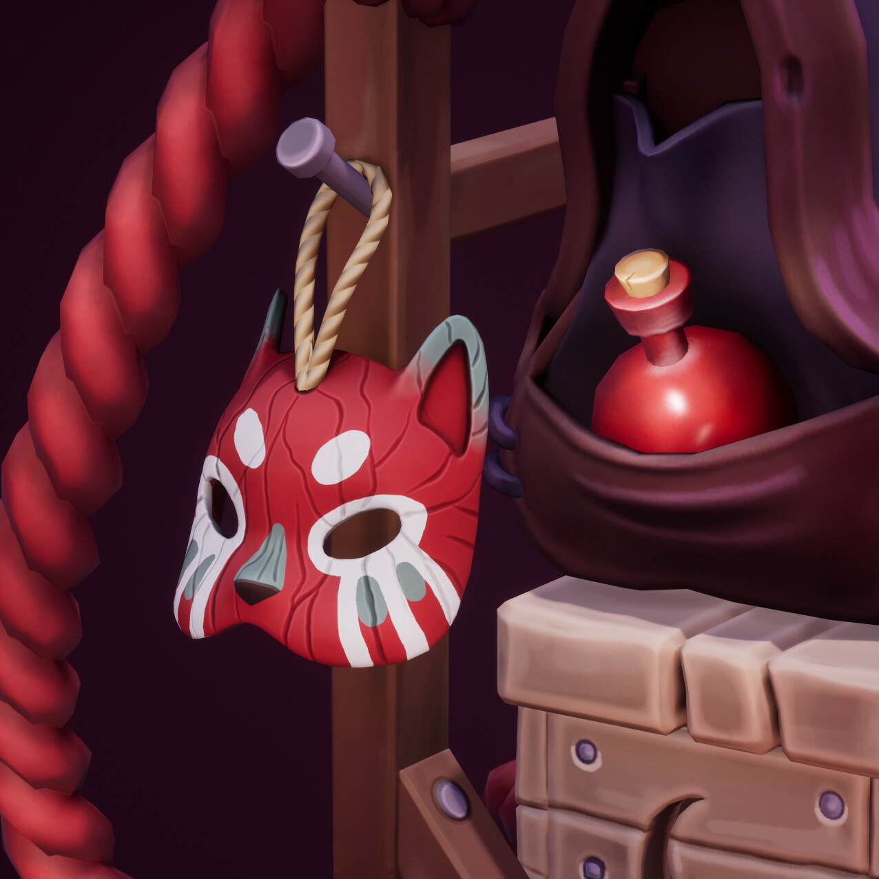 ArtStation - Hand-Painted мoon backpack