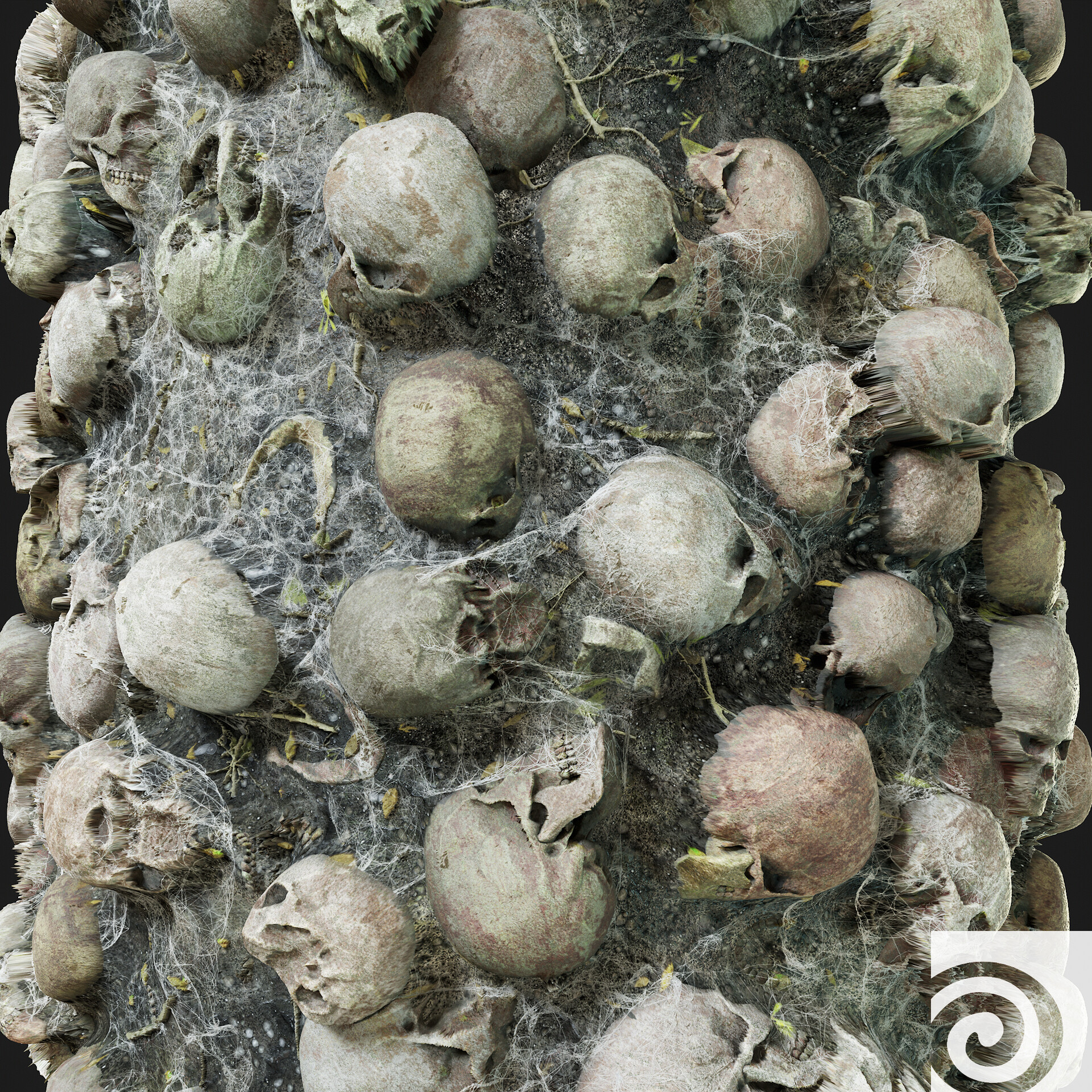 ArtStation - Skulls and Cobweb Material