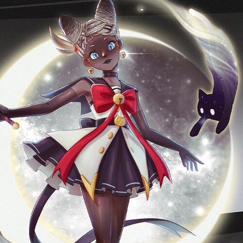 ArtStation - Sia the Siamese Cat Magical Girl