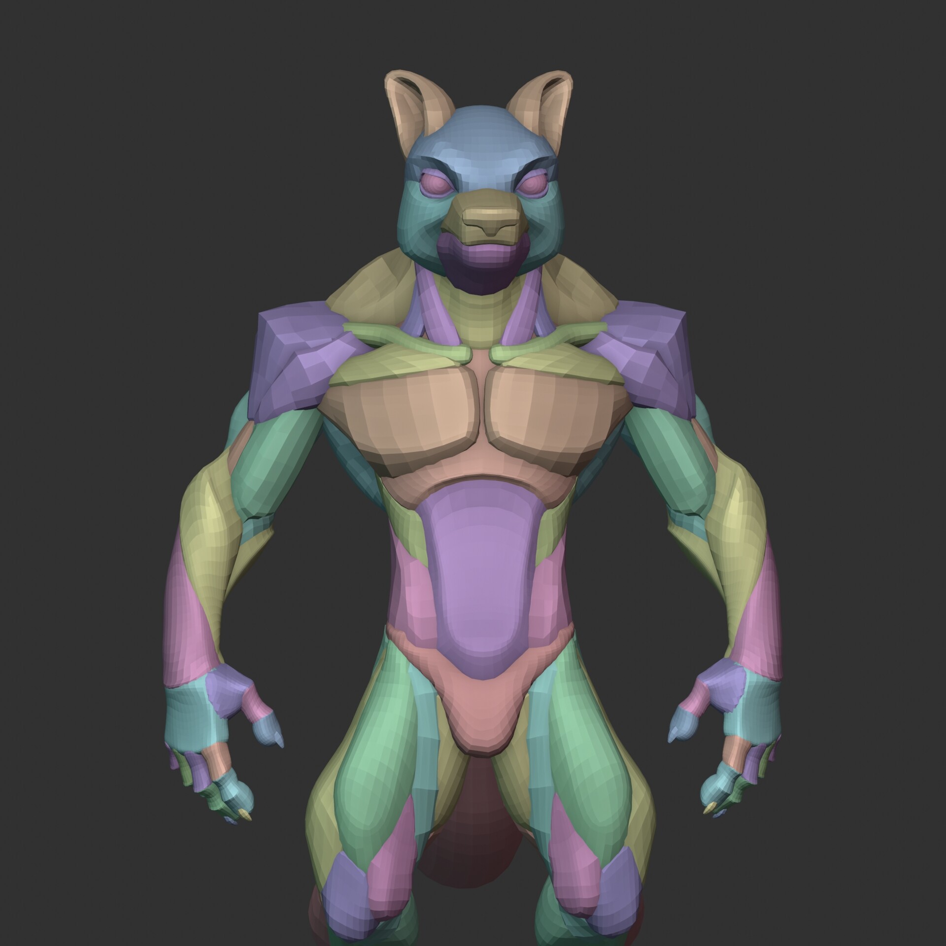 ArtStation - Stylized Creature Werewolf Blockout