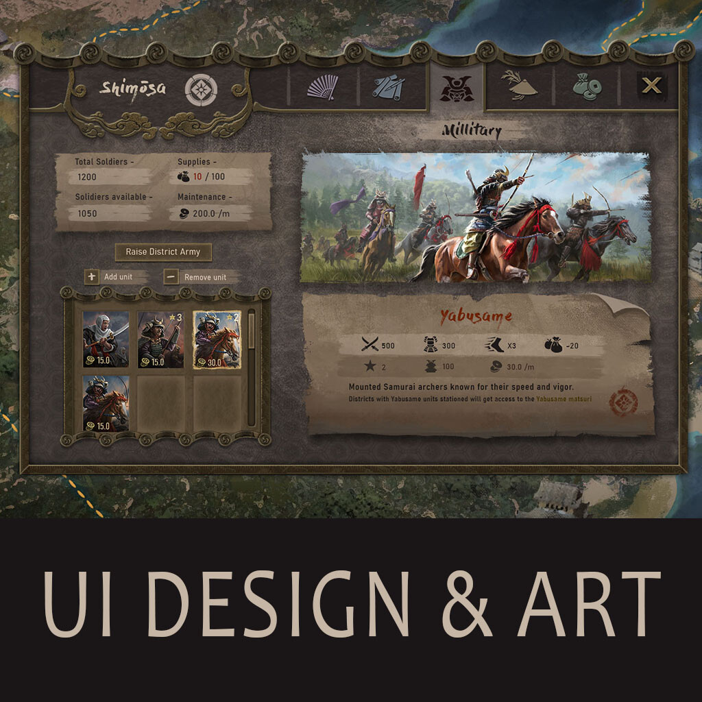 ArtStation - Grand Strategy Military Screen - UI design and Art