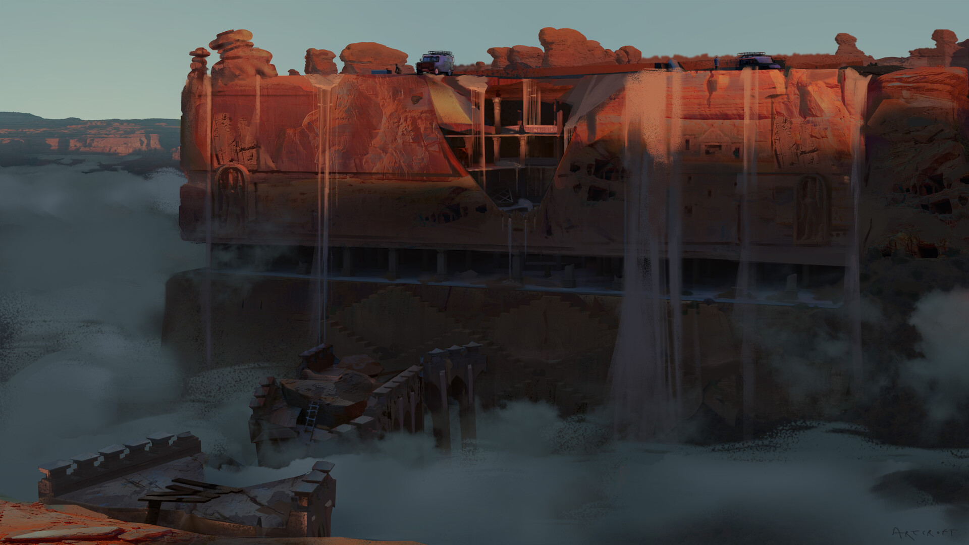 ArtStation - Ancient Desert Library - Enviroment Concept Design