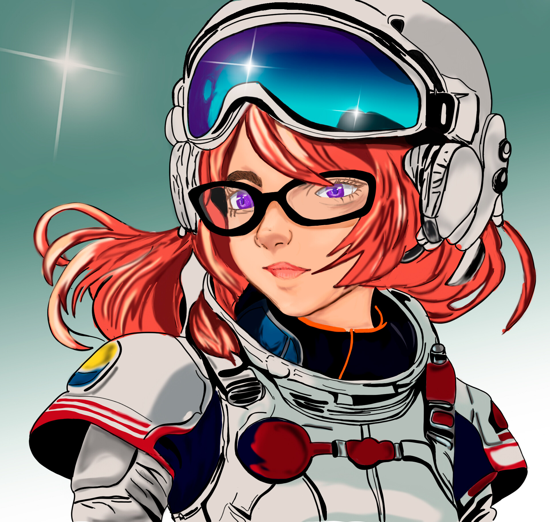 ArtStation - Illustration woman astronaut