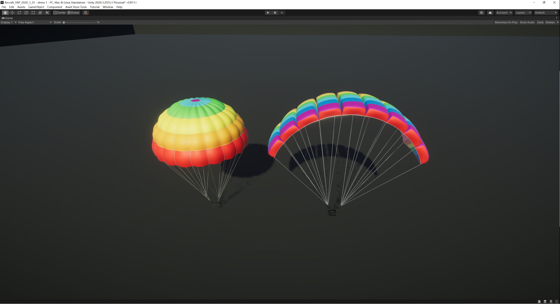 ArtStation - 3D Model - 2 Parachutes - Downloadable